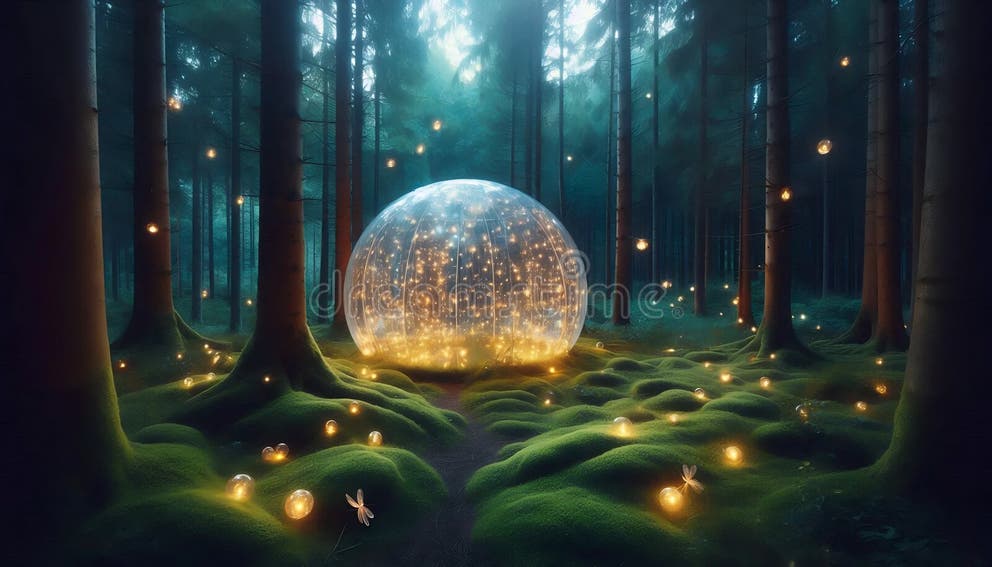 The Enchanted Forest Bubble Tent, Ai Generated Image Stock Photo ...