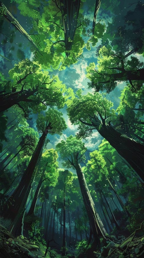 Enchanted Forest Canopy View Stock Image - Image of sunlight, natural ...