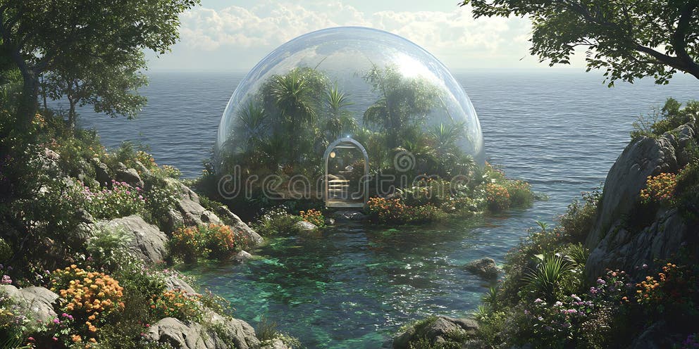 Enchanted Forest Dome Fantasy Art Image Stock Illustration ...