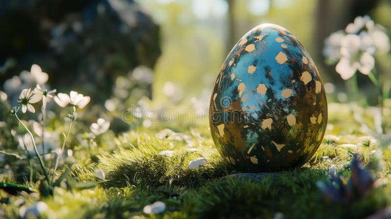 Enchanted Forest Egg: a Mystical Spring Scene Stock Illustration ...
