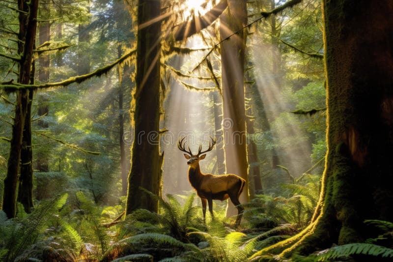 Enchanted Forest - Generative AI Stock Illustration - Illustration of ...