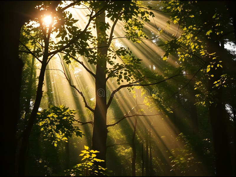 Enchanted Forest: a Glimpse into Nature S Palette Stock Illustration ...