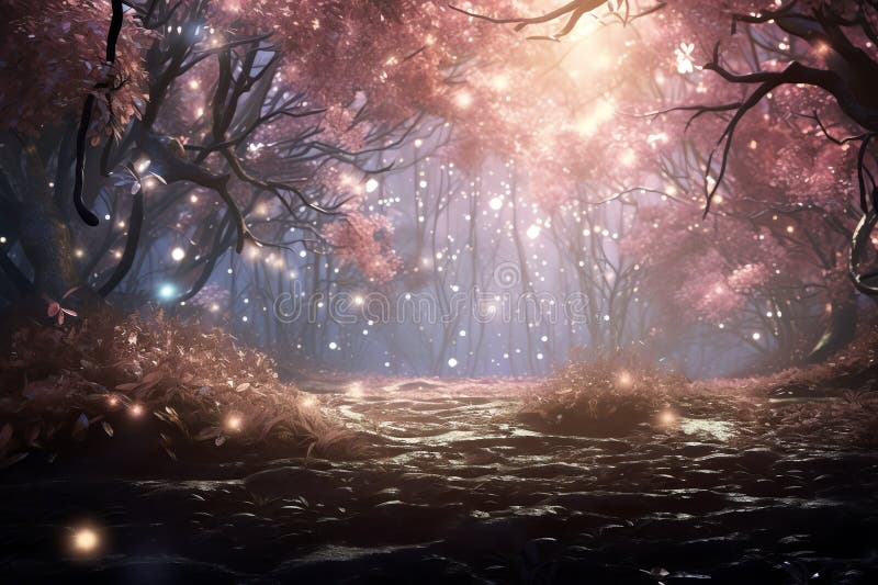 Enchanted Forest Glitter Texture Stock Illustration - Illustration of ...