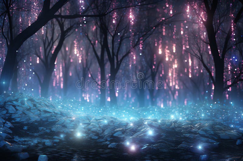 Enchanted Forest Glitter Texture Stock Illustration - Illustration of ...