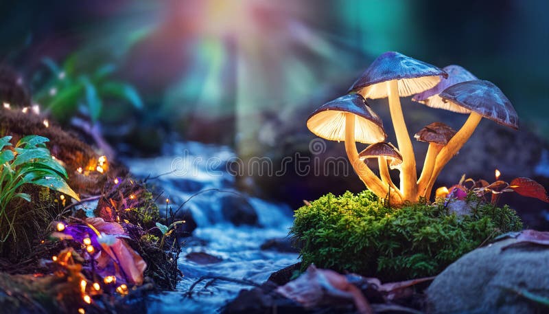 Enchanted Forest - a Magical Forest Filled with Glowing Flora, Mythical ...