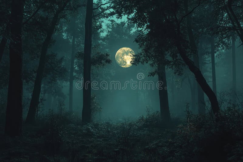Enchanted Forest Moonlight Mysterious Glowing Trees, Hidden Secrets ...