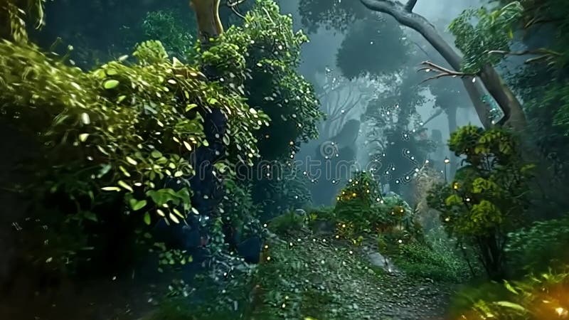 Enchanted Forest Path stock video. Video of green, foliage - 336472725