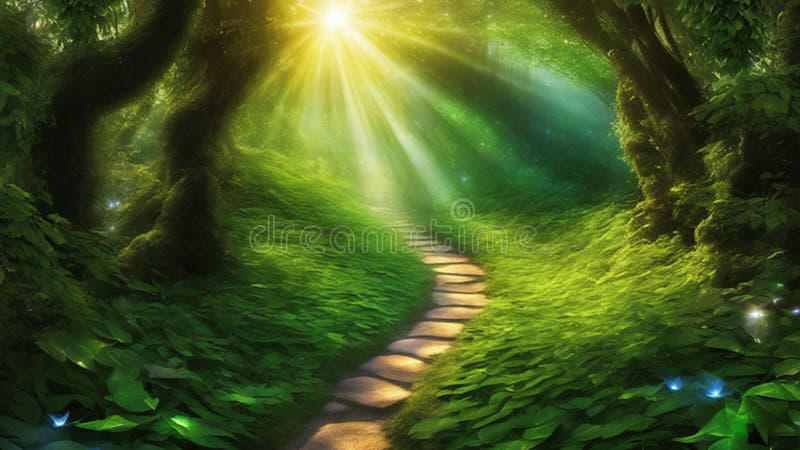 Enchanted Forest Path, Follow a Winding Path through an Enchanted ...