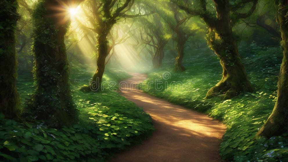 Enchanted Forest Path, Follow a Winding Path through an Enchanted ...