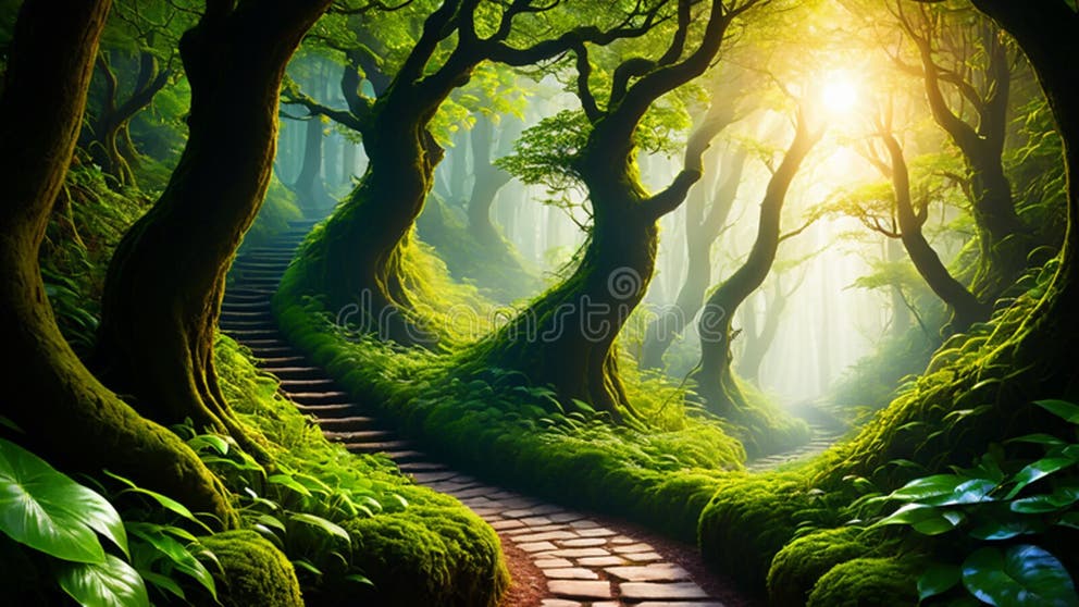 Enchanted Forest Path, Follow a Winding Path through an Enchanted ...