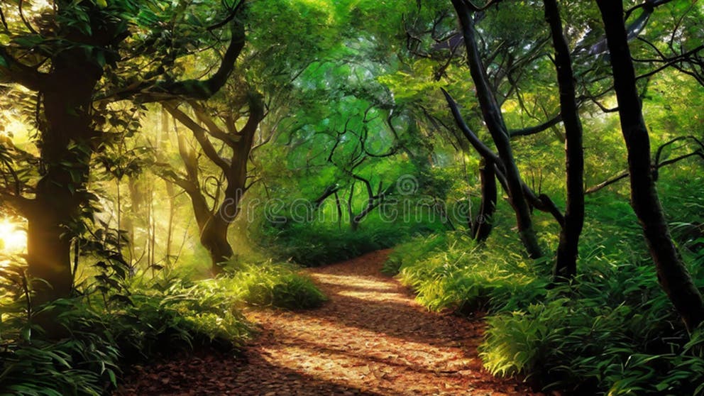 Enchanted Forest Path, Follow a Winding Path through an Enchanted ...