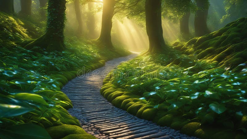 Enchanted Forest Path, Follow a Winding Path through an Enchanted ...