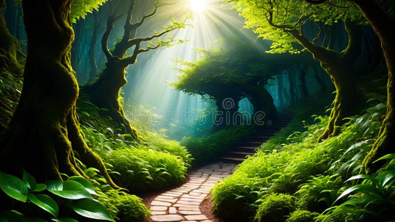 Enchanted Forest Path, Follow a Winding Path through an Enchanted ...