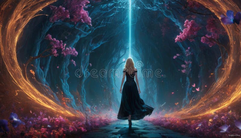 Enchanted Forest Pathway stock photo. Image of figure - 314252658