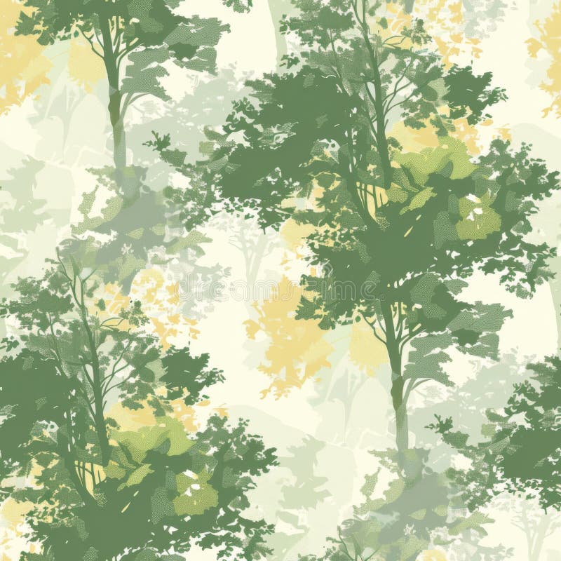 Enchanted Forest Pattern: Seamless Woodland Textile Design Stock Image ...