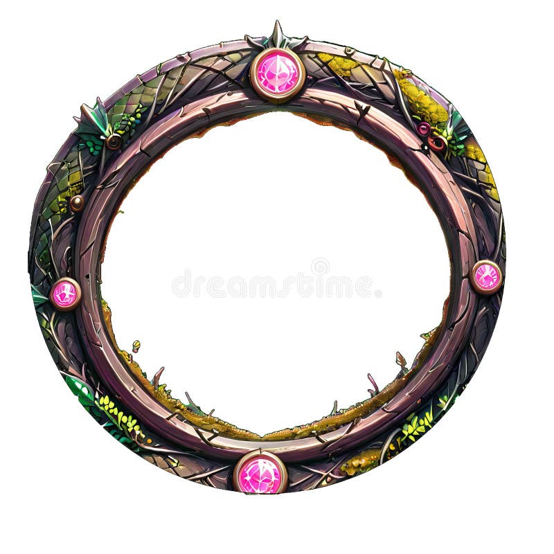 Enchanted Forest Portal Ring with Glowing Gems and Nature Elements ...