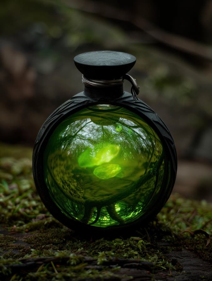 Enchanted Forest Potion Bottle Stock Illustration - Illustration of ...