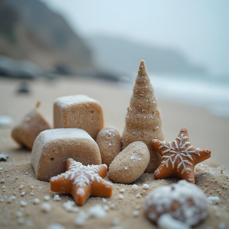 Enchanted Forest Serene and Ethereal Landscape from Beach Setting Stock ...