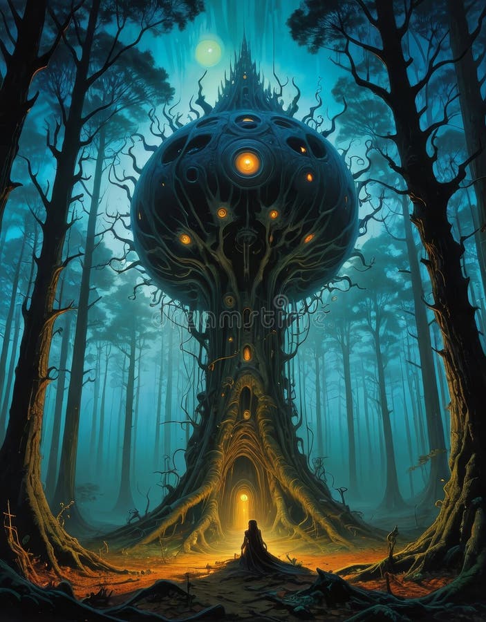 Enchanted Forest with Talking Trees and Playful Sprites Stock ...