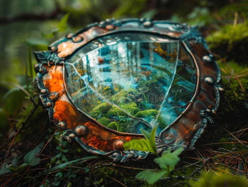 Enchanted forest terrarium stock illustration. Illustration of ...