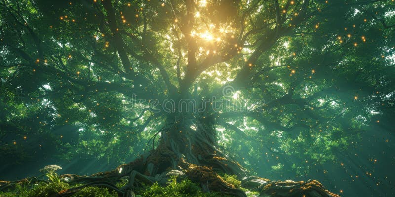 Enchanted Forest Tree. Created by Generative Artificial Intelligence ...
