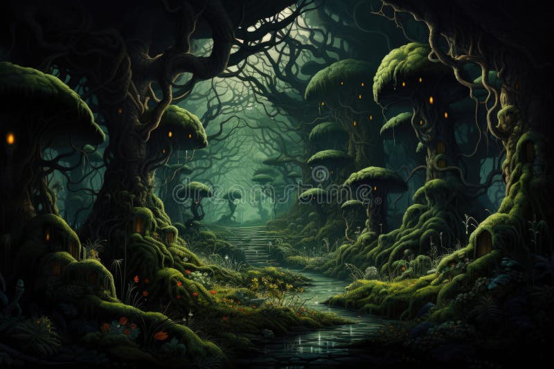 Enchanted Forests with Sentient Talking Trees - Generative AI Stock ...