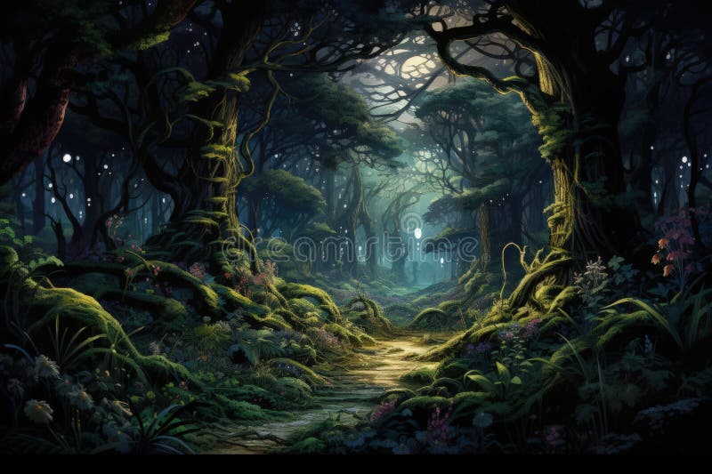 Enchanted Forests with Sentient Talking Trees - Generative AI Stock ...
