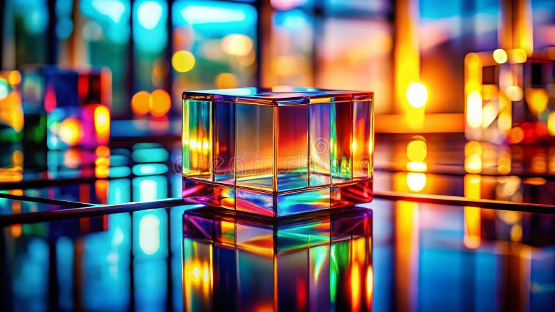 Enchanted Glass Cube a Dreamlike TiltShift Perspective in a SunDrenched ...
