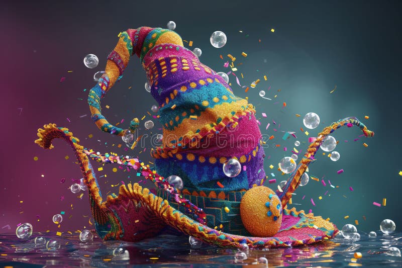 Enchanted Hat with Bubbles and Bead Stock Image - Image of performance ...