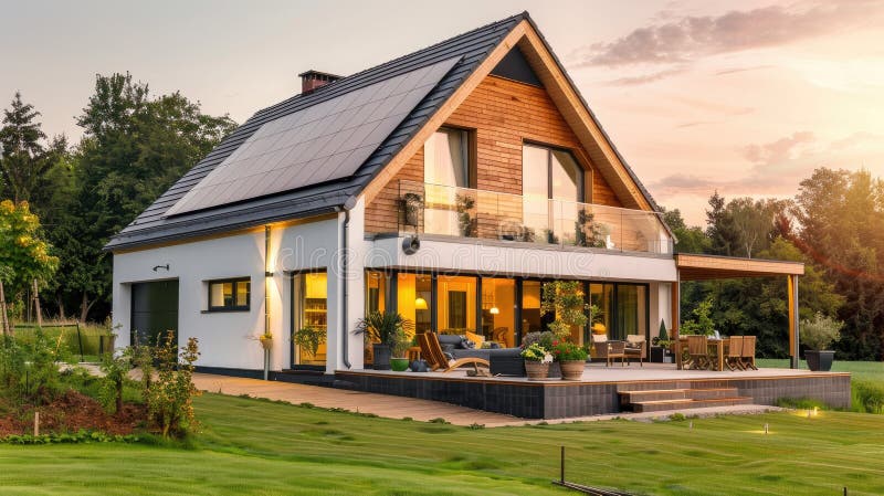 Enchanted House of Windows in a Meadow Stock Image - Image of structure ...