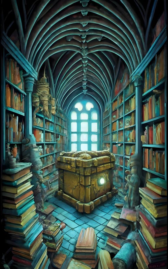 Enchanted Knowledge stock illustration. Illustration of night - 300618481