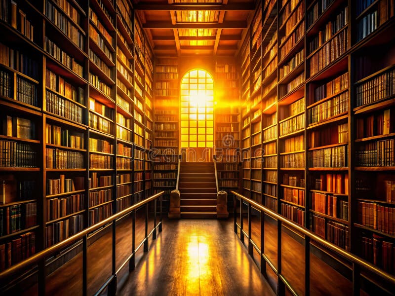 Enchanted Library Silhouette AIGenerated Book Collection a Stunning ...