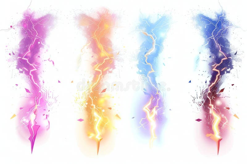 Enchanted Lightning, Light Effects of the Battle of Magicians on a ...