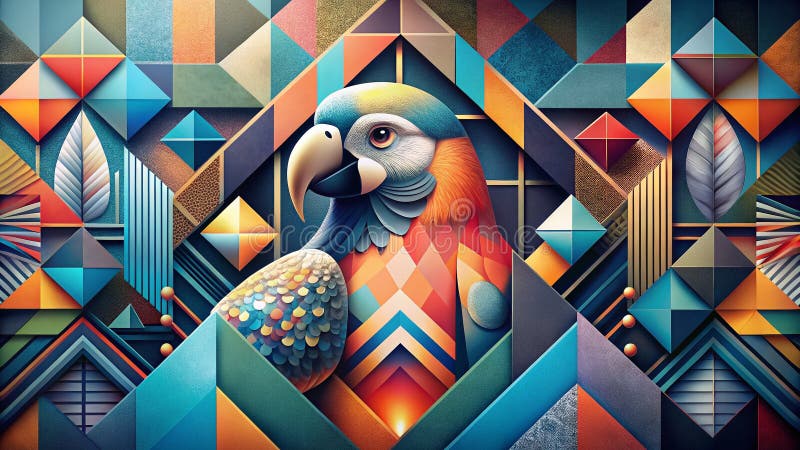 Enchanted Miniature World Abstract Parrot Art with a TiltShift Effect ...