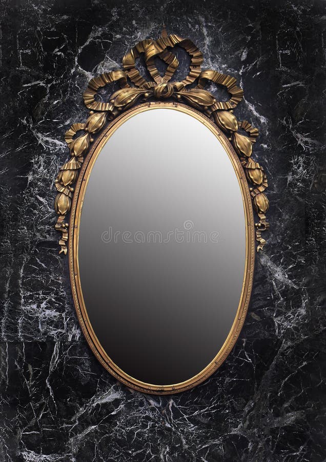 Old Scary Mirror stock illustration. Illustration of silhouette - 104355871