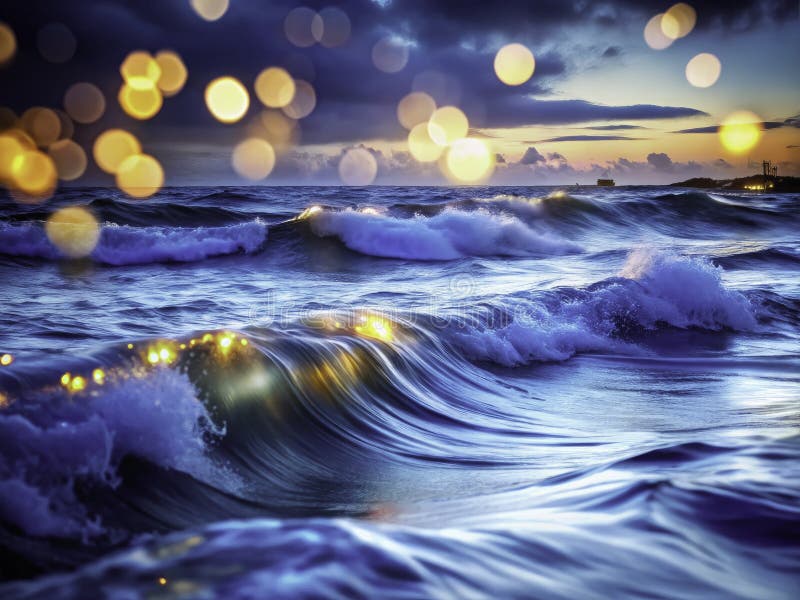 Enchanted Night Seascape a Mare Mosso Masterpiece of Blurry Motion and ...