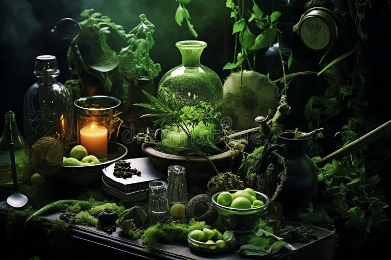 Enchanted Objects Green Magical Fairytale World Background Backdrop ...