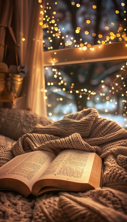 Enchanted Open Book Illuminated by Magic Surrounded by Whimsical ...