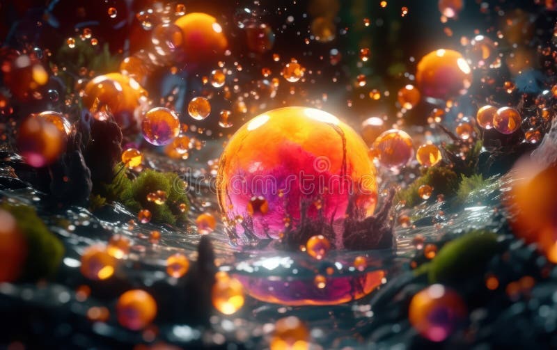 Enchanted Orb: a Fantasy Realm of Glowing Spheres and Mystical Waters ...