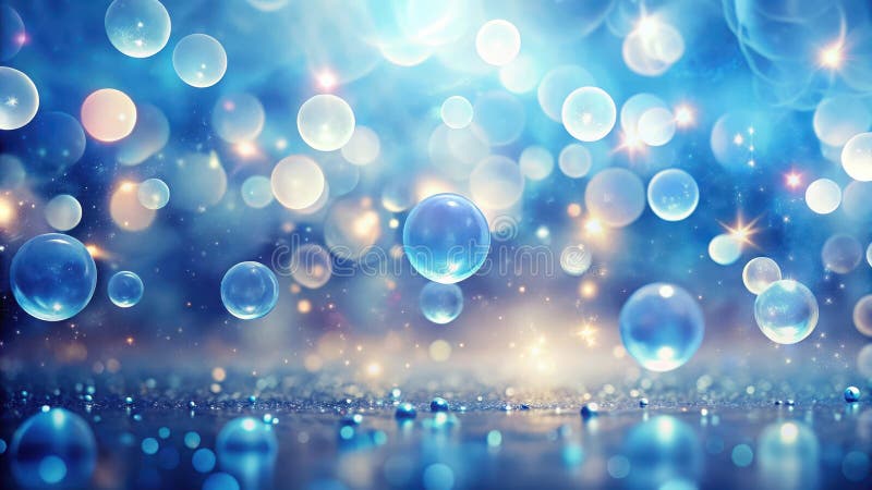 Enchanted Orb Symphony Shimmering Spheres Dance on a Glittering Surface ...