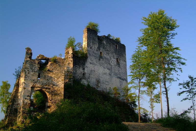Enchanted, Overgrown Castle In The Morning Sun Stock Image - Image of ...