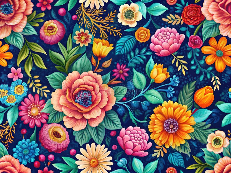 Enchanted Pastel Floral Surrealism a Dreamy Botanical Pattern ...