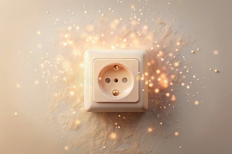 Enchanted Pastel Socket a Minimalist Double Exposure Image with a ...