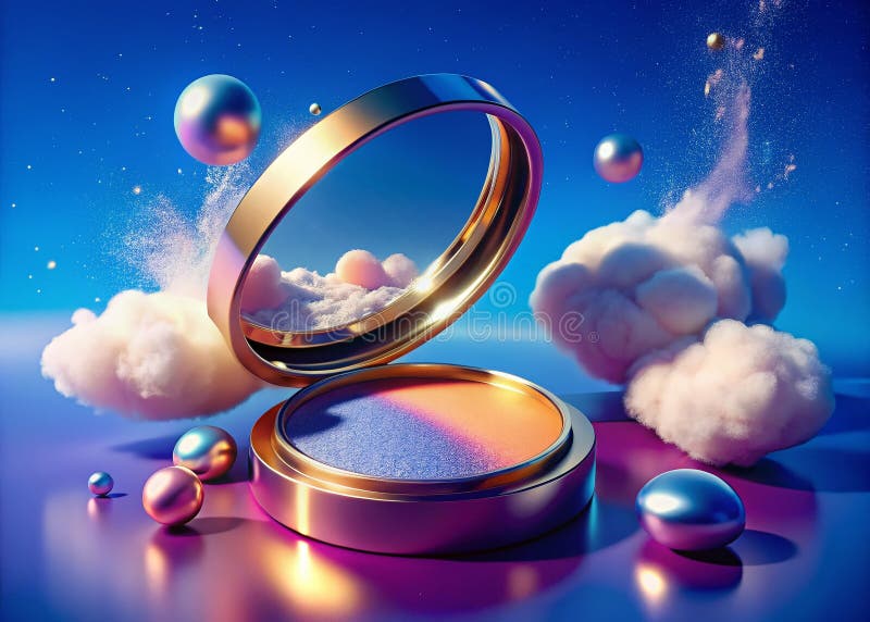 Enchanted Powder Compact a TiltShift Masterpiece Featuring Floating ...