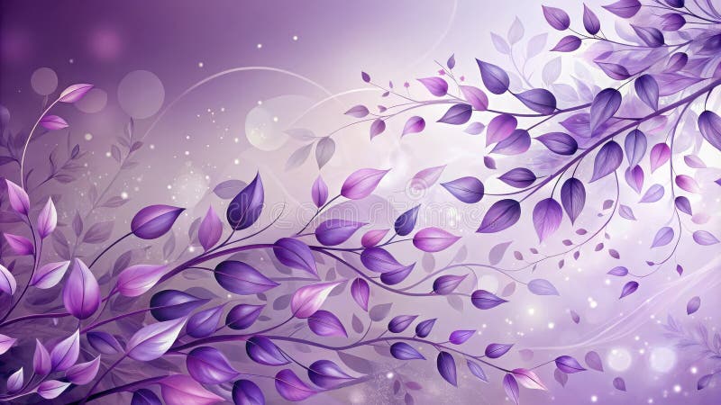 Enchanted Purple Leaves Dancing on a Soft, Dreamlike Background ...