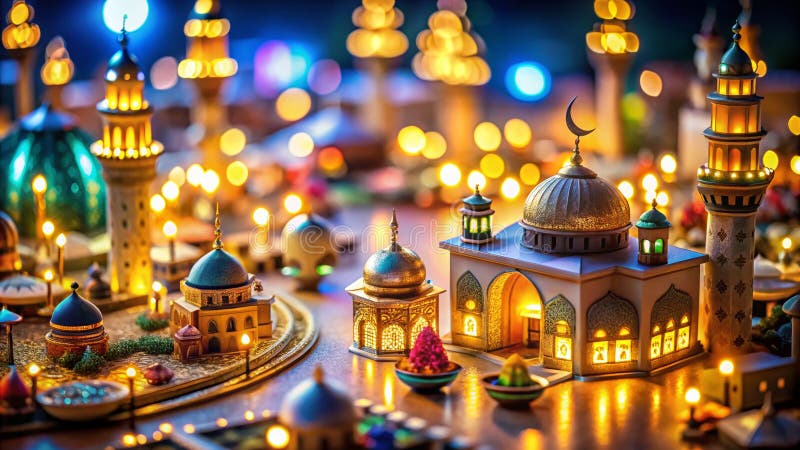 Enchanted Ramadan Nights a TiltShift Perspective on Miniature Festive ...