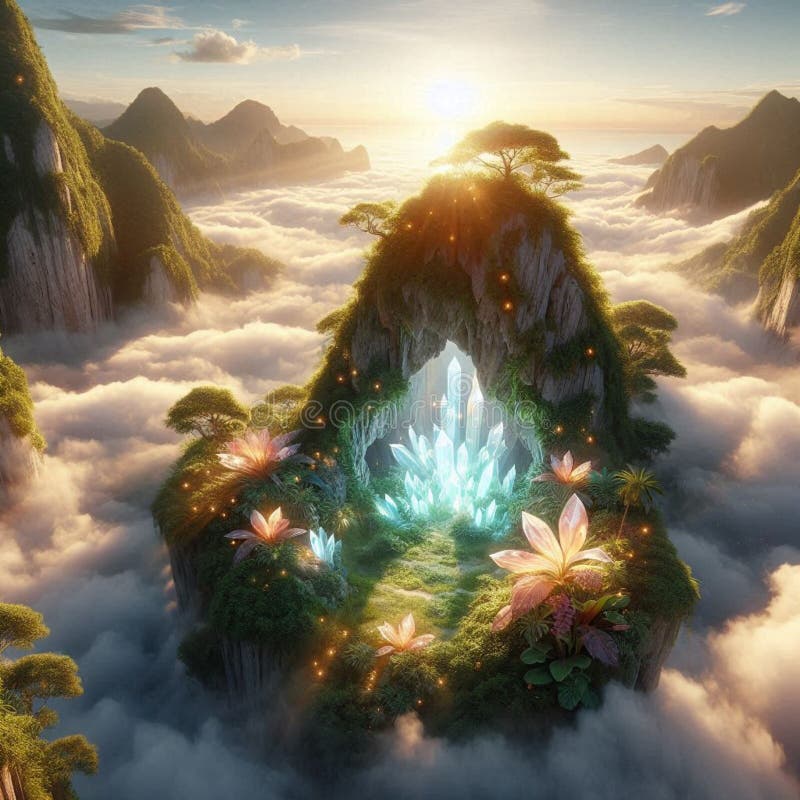 Enchanted Sky Garden Sparkling Crystal Path Stock Photos - Free ...