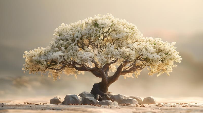 Enchanted Solitude: a Tree of Serenity and Light. Concept Nature ...