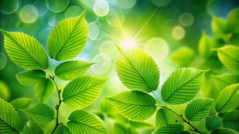 Enchanted Spring Forest Delicate Green Leaves Blurred into a Dreamy ...