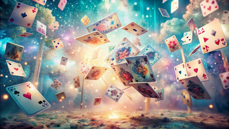 Enchanted Tabletop Display Floating Cards Ethereal Objects and Surreal ...
